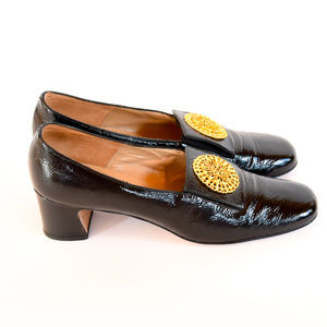 Vintage | Shoes | New 96s Black Pilgrim Pumps Evangeline Nos | Poshmark